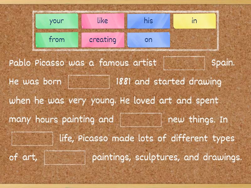 Pablo Picasso - Complete the sentence