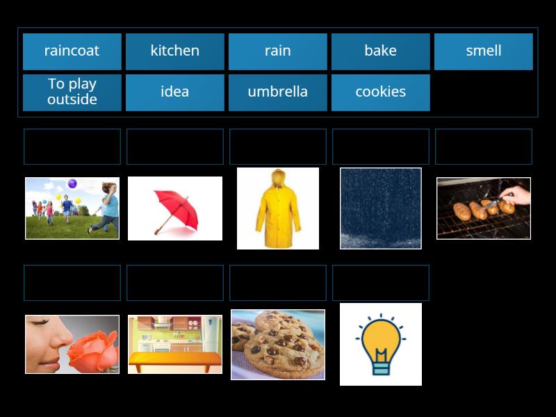 Vocabulary "On a rainy day" - Match up